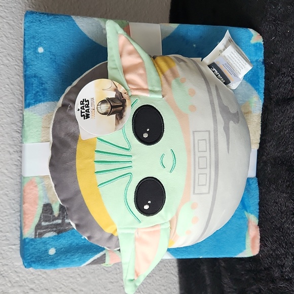 Disney | Other | Disney Star Wars Grogu Pillow Blanket Set | Poshmark
